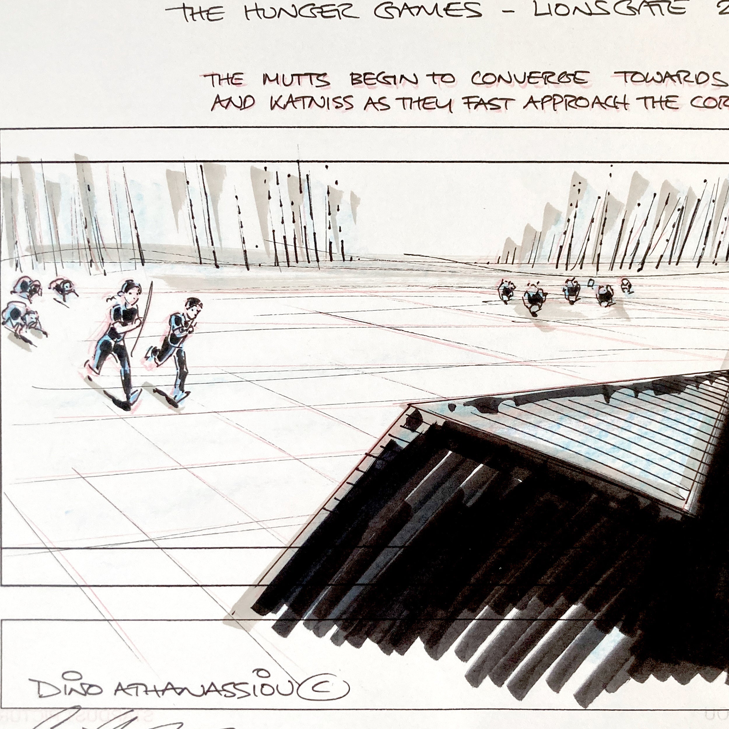 THE HUNGER GAMES : Original Storyboard Art Signed (Lions Gate, 2012 ...